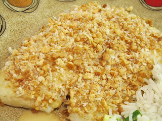 Jenn's Food Journey: Honey Roasted Peanut Crusted Tilapia