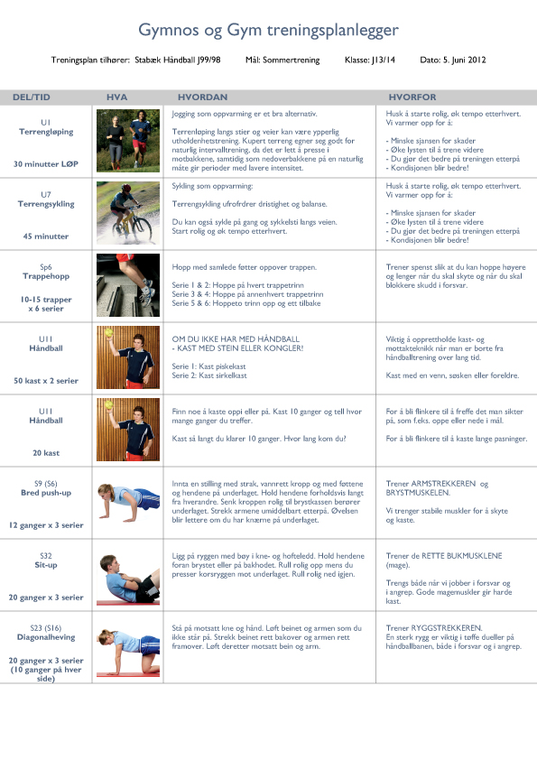 Stabæk Håndball Jenter 99: Egentrening i sommer
