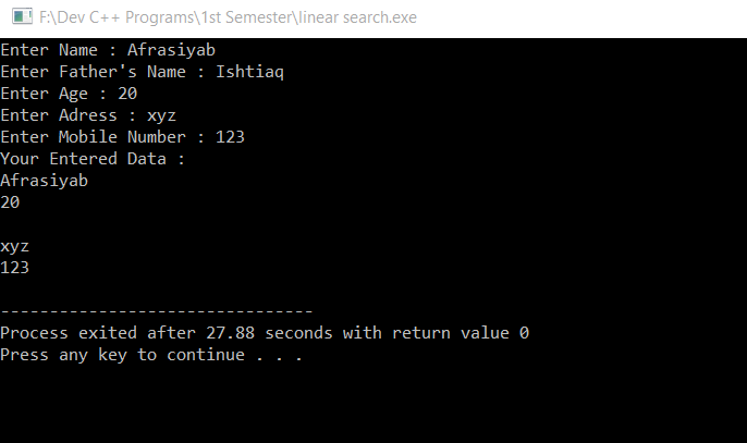 C++ structure program of person ~ Program Nerd