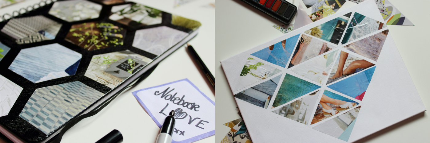 DIY Collage Notebook and Wall Art