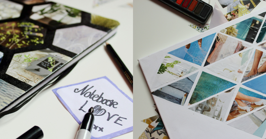 DIY Collage Notebook and Wall Art