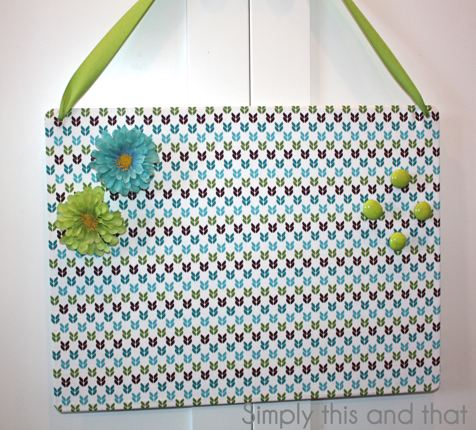 Simply This and that: Pretty Letters and a Magnet Board