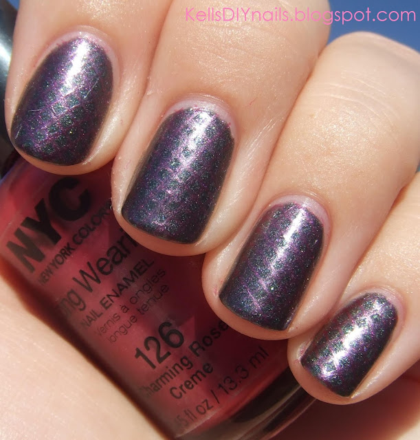 Stamping with NYC Long Wearing Nail Enamel in Charming Rose Creme (126).