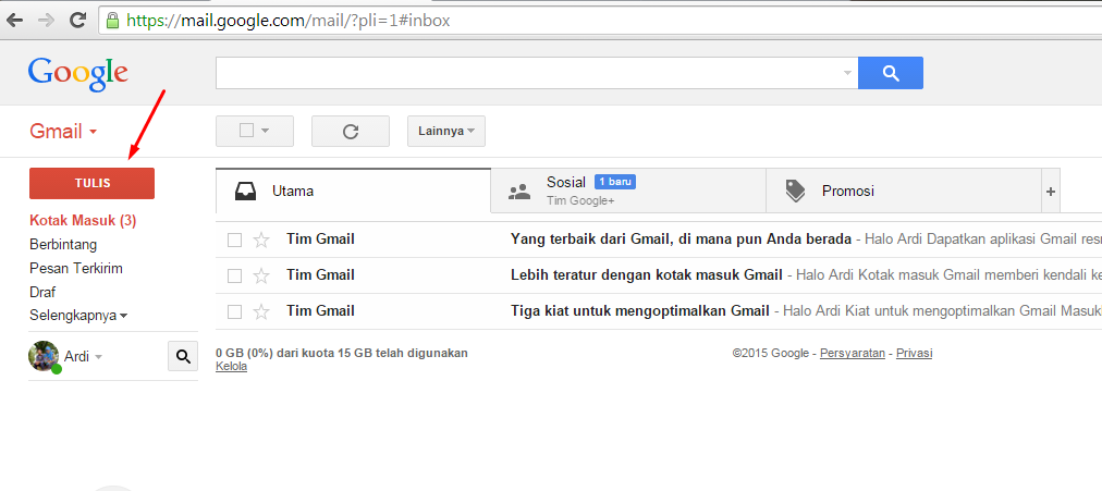 Tutorial: cara mengirim pesan dengan GMAIL
