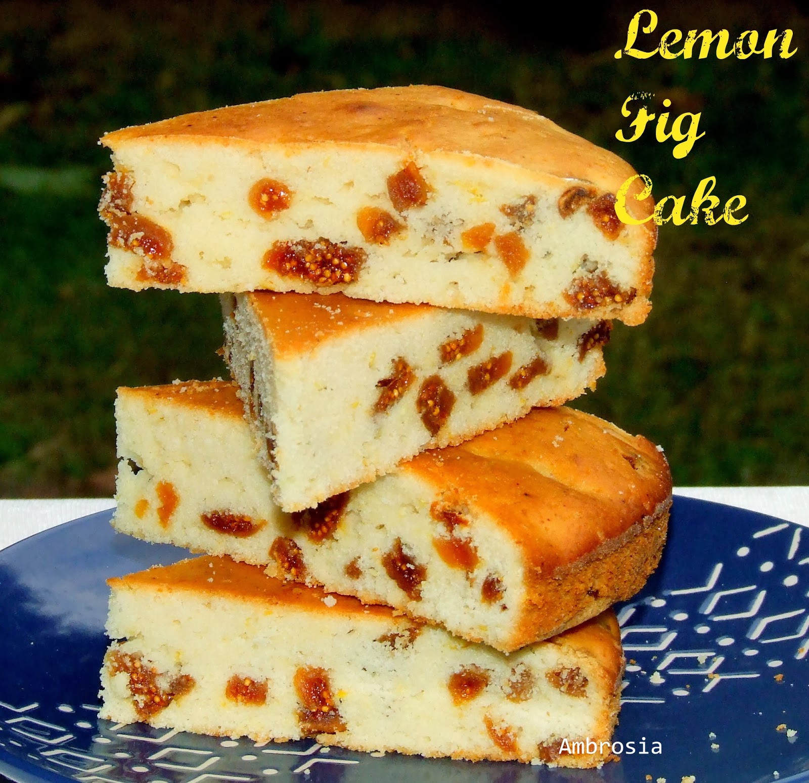 Lemon Fig Cake (Butter free) | Ambrosia