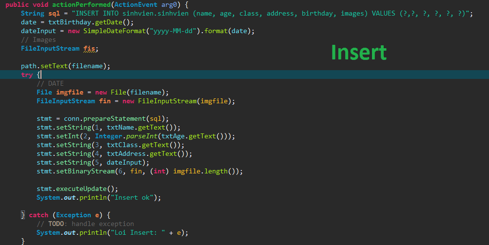 Upload images blob in mysql Java swing Eclipse Insert update delete ...