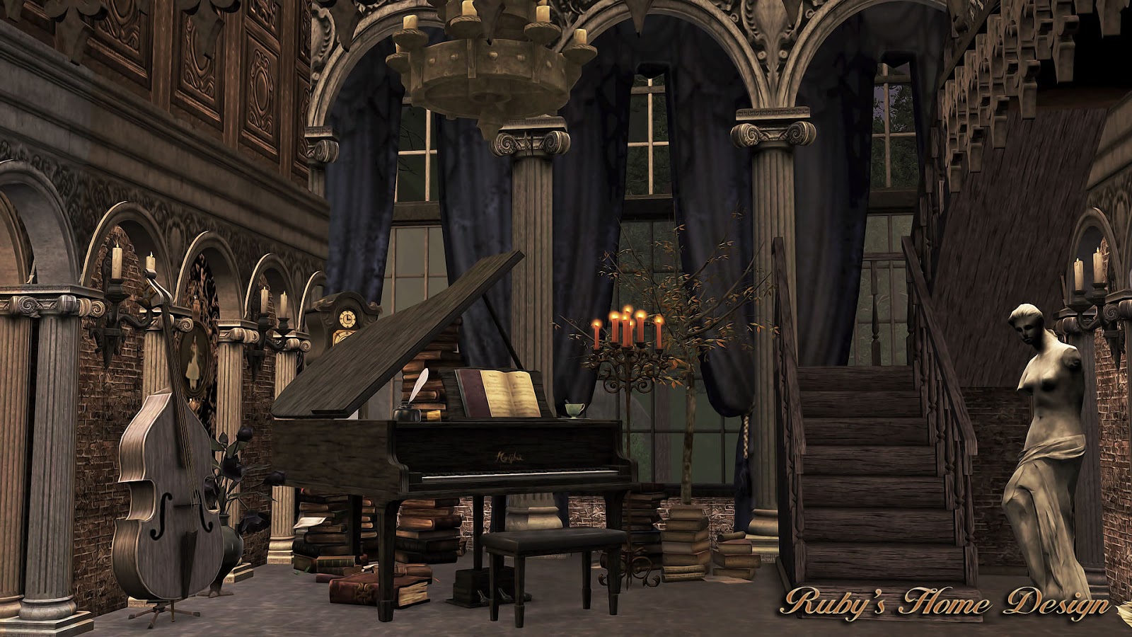 Sims3 The Gothic Mansion 哥德古宅 [Ruby Red Sims]