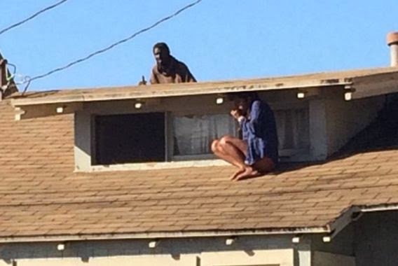 fortuna: Terrifying photo shows woman hiding on roof from intruder ...
