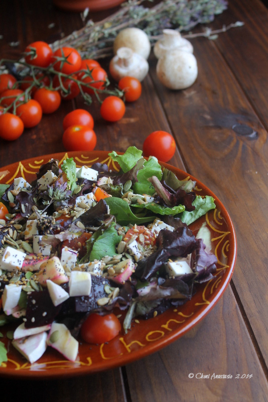 Mi ensalada favorita... en mi plato favorito!!!