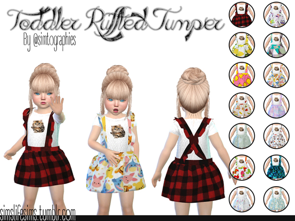 the sims 4 fashion CC download Free: Toddler Ruffled Jumper