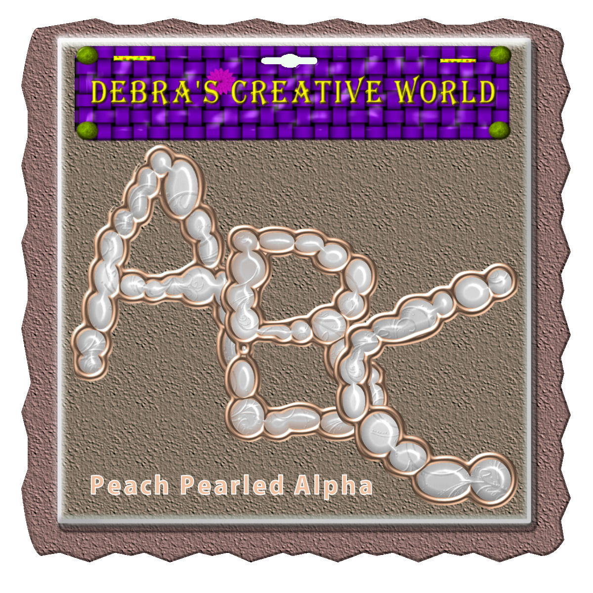 Debra's Creative World: Peach & Purple Pearled Alpha / Alphabet perlé ...