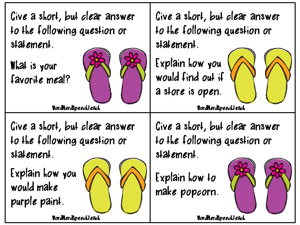 Word Nerd Speech Teach: Flip Flop Social Language Skills and a GIVEAWAY!