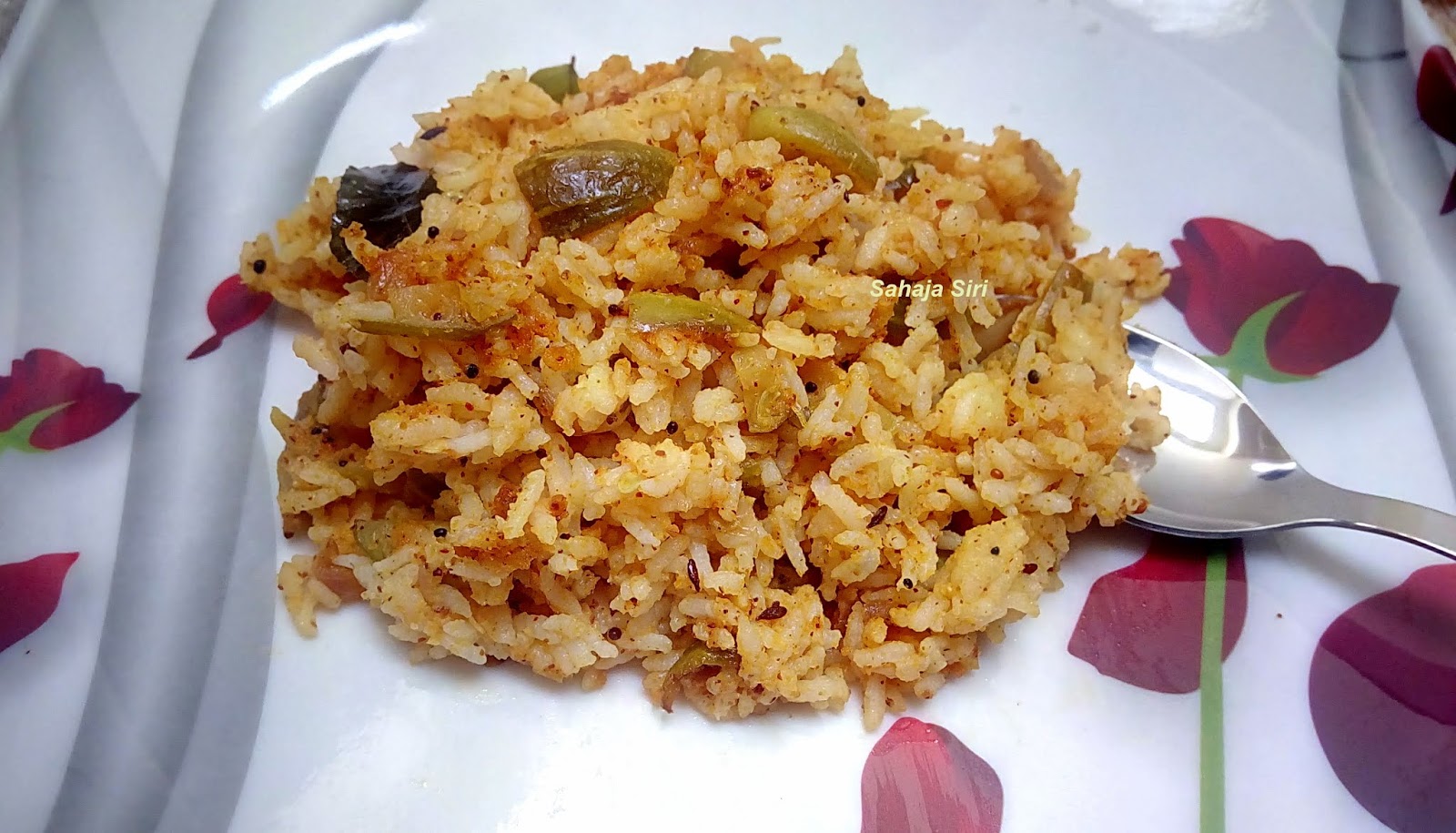 Sahaja Siri: Mustard flavoured Ivy gourd Rice/ Tondekai sasive Chitranna