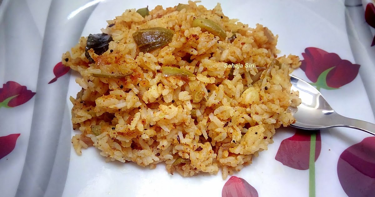 Sahaja Siri: Mustard flavoured Ivy gourd Rice/ Tondekai sasive Chitranna