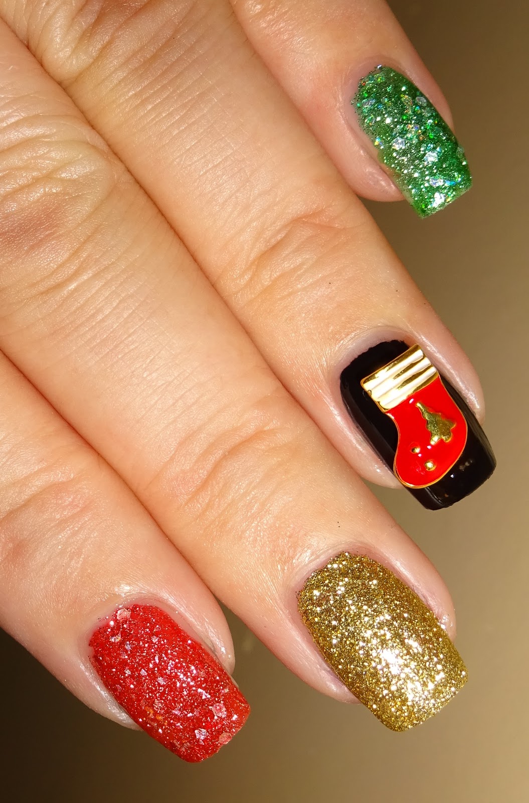 Wendy's Delights: Red Christmas Stocking Nail Decorations from Charlies ...