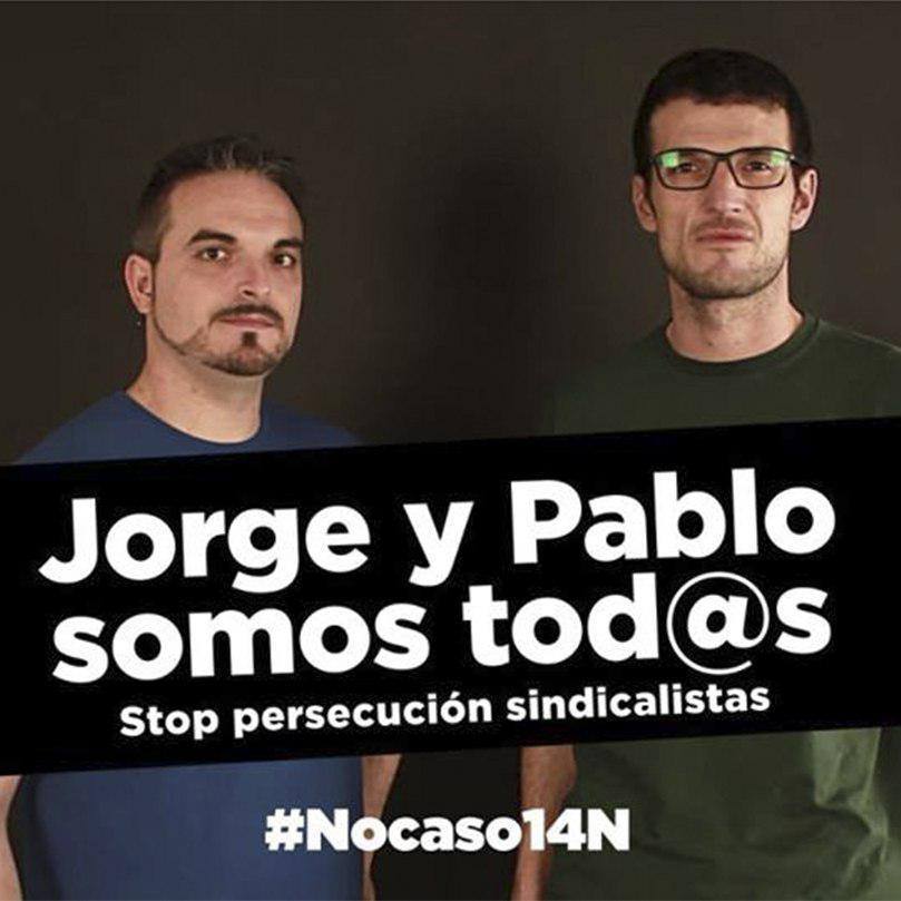 Dignidad Laboral: Jorge y Pablo somos tod@s-Stop persecución sindicatistas Dignidad Laboral: Jorge y Pablo somos tod@s-Stop persecución sindicatistas