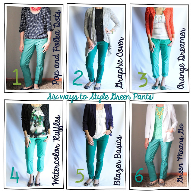 Tutor My Style: Six Ways to Style--Green Pants!