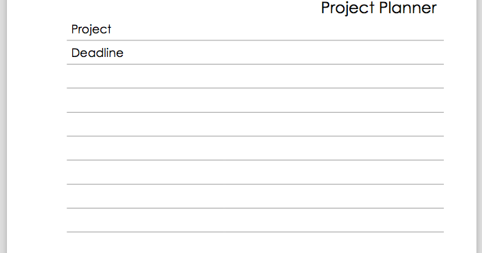 Philofaxy: Project Planner Template for A4/A5 and A6 users
