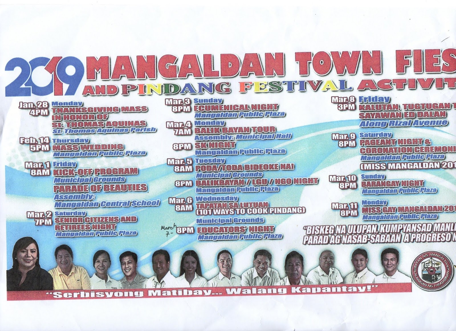 P'NAN NEWS: 2019 MANGALDAN TOWN FIESTA AND PINDANG FESTIVAL ACTIVITIES