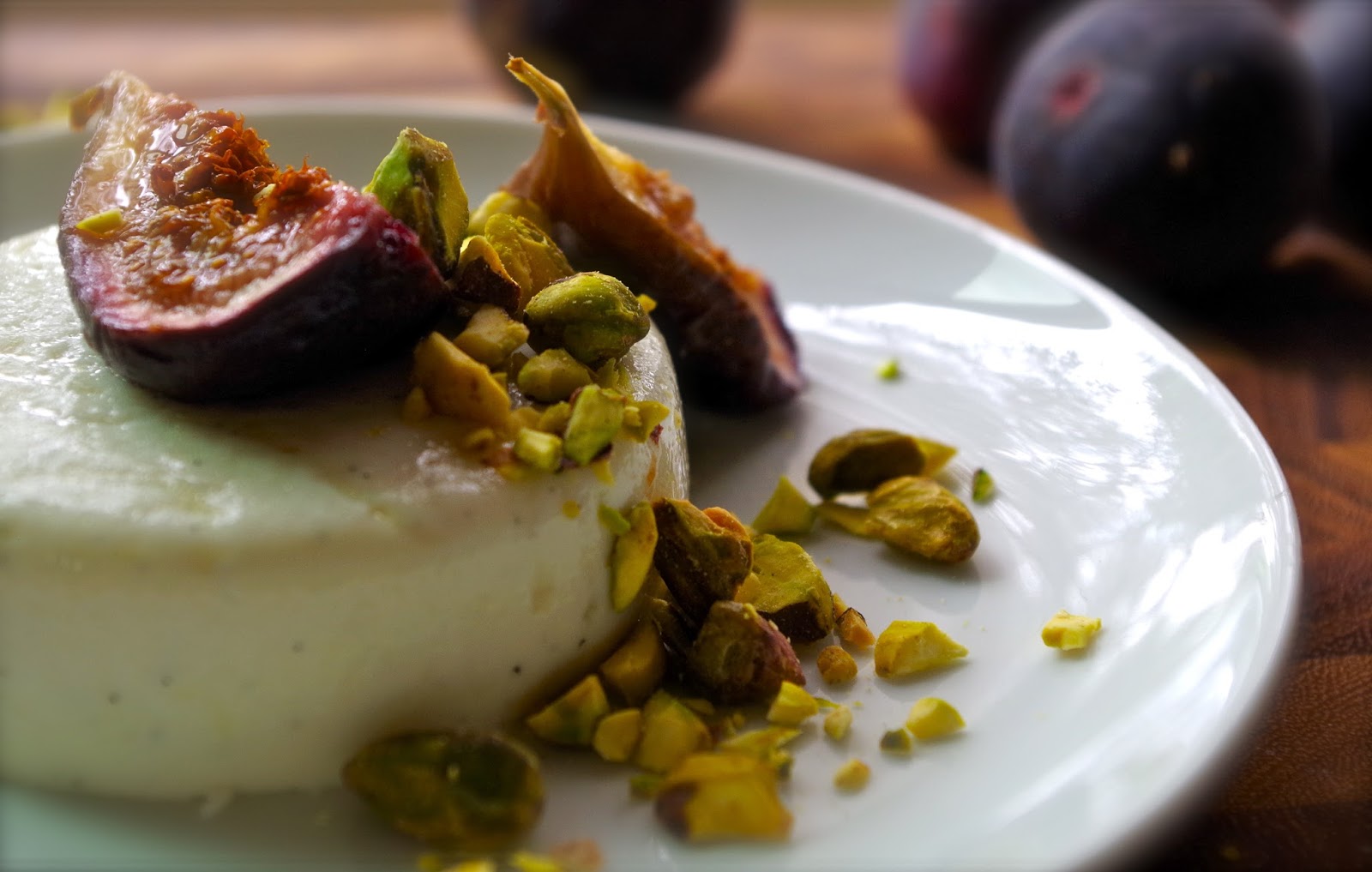 Goat Cheese Panna Cotta With Roasted Figs