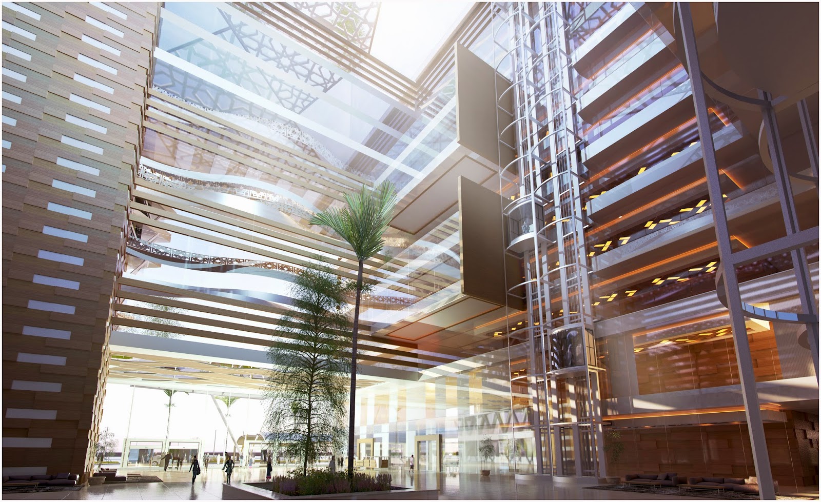 3D Visual Designs: Office Building - Interior View - Perspective 01