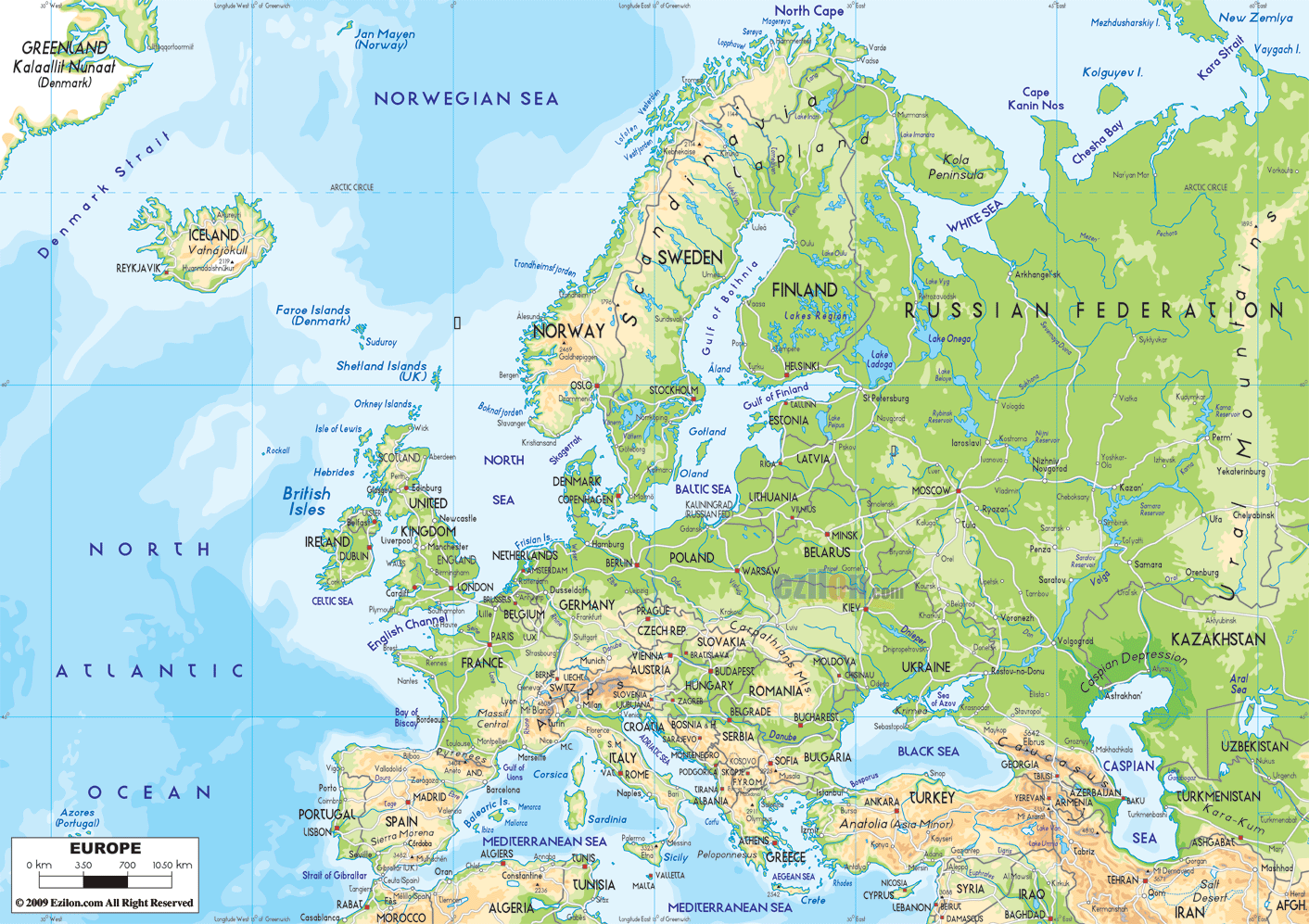 Kart over Europa Land | Kart over Norge By Regional Provinsen