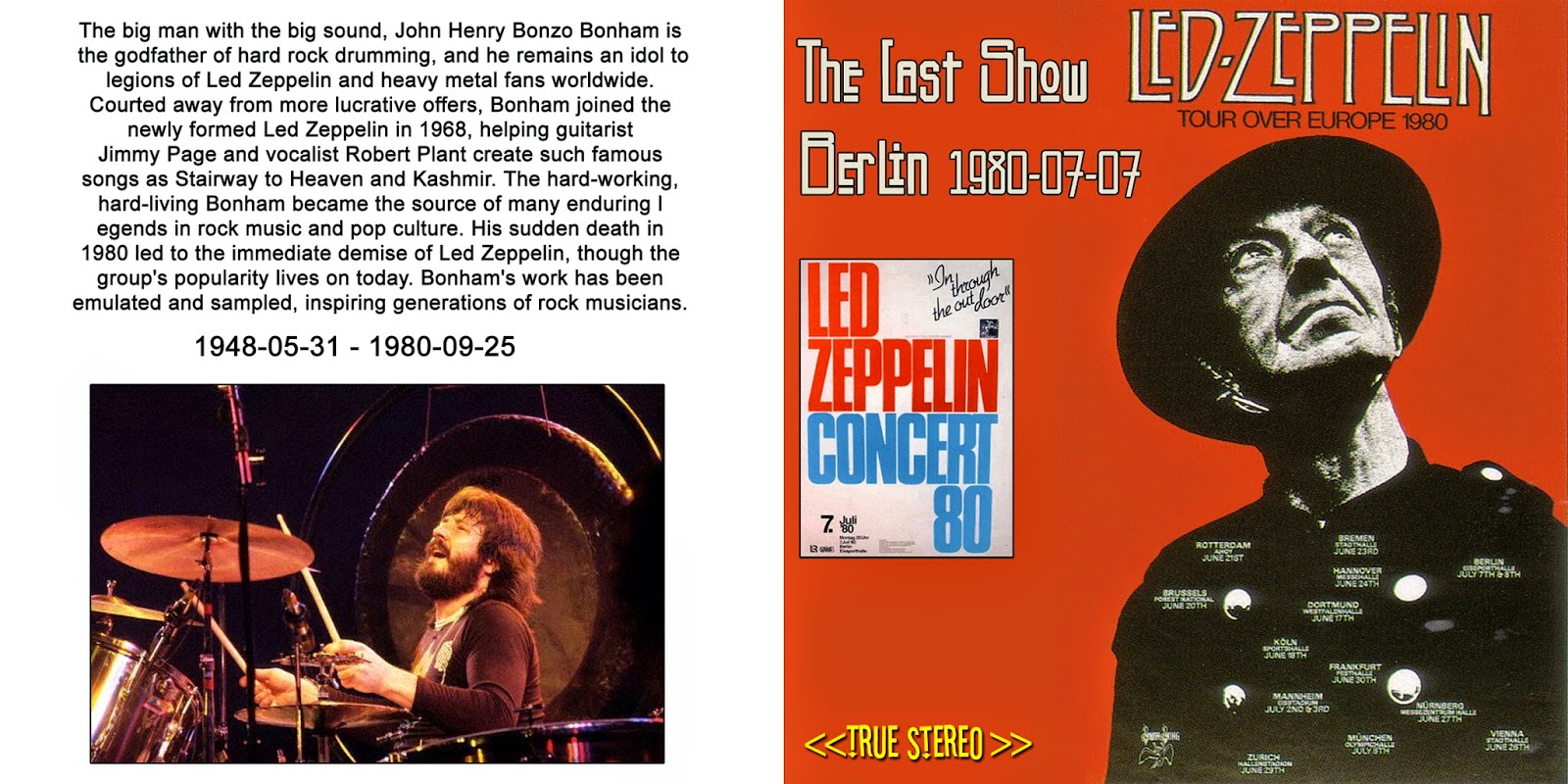 LED ZEPPELIN - The Last Show, Berlín 07-07- 1.980