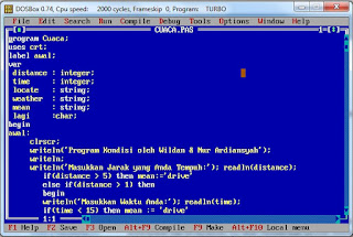 Contoh Program Pascal Menentukan Saran dengan If-Then-Else - Panduanilkom