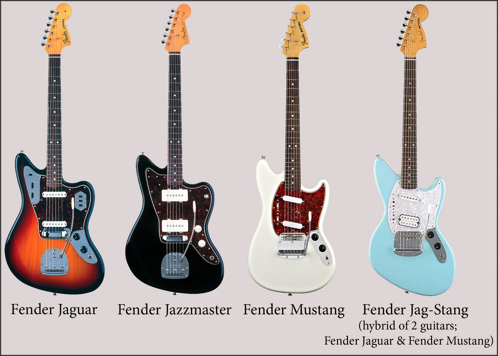 Different Types Of Fender Guitars - Design Talk