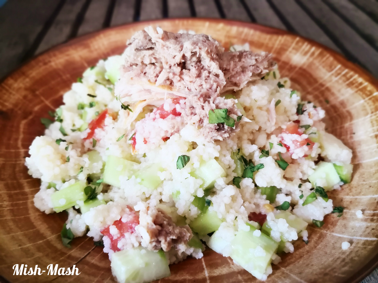 Салата с риба тон и кус-кус - Mish-Mash