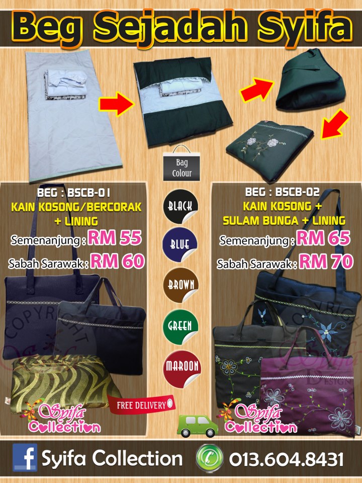 HaRuMaN MaWaR ::.: [IKLAN] Beg Sejadah Syifa'