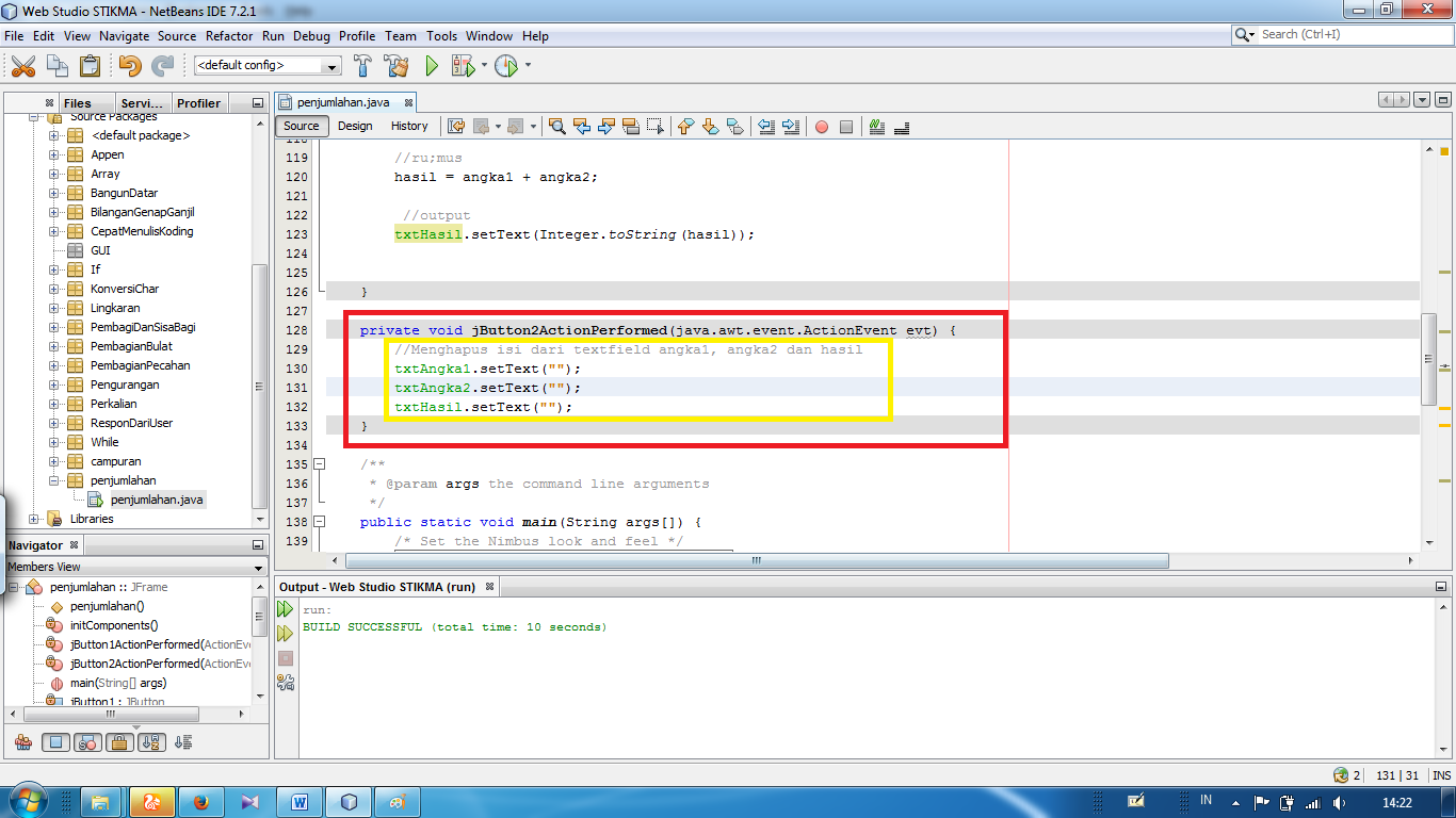 Contoh Program Penjumlahan Java Netbeans ~ Materi Java Pemula