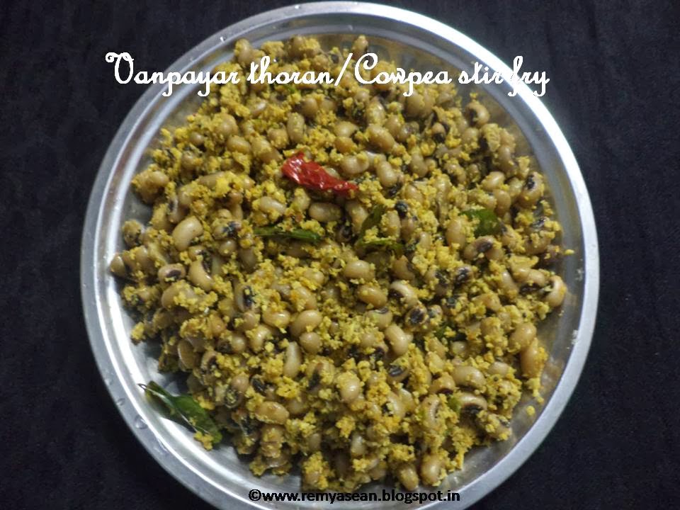 Remmy's Kitchen: Vanpayar thoran/Cowpea stir fry