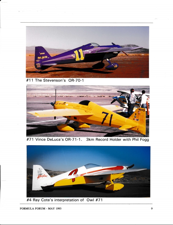 Wasabi Air Racing: A Great Article About Owl Racers, and Ralph Wise