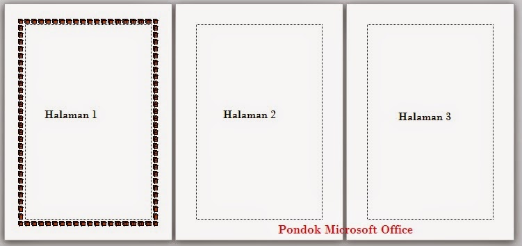Cara Khusus Mengatur Page Border Pada Halaman Pertama Dokumen Word ...