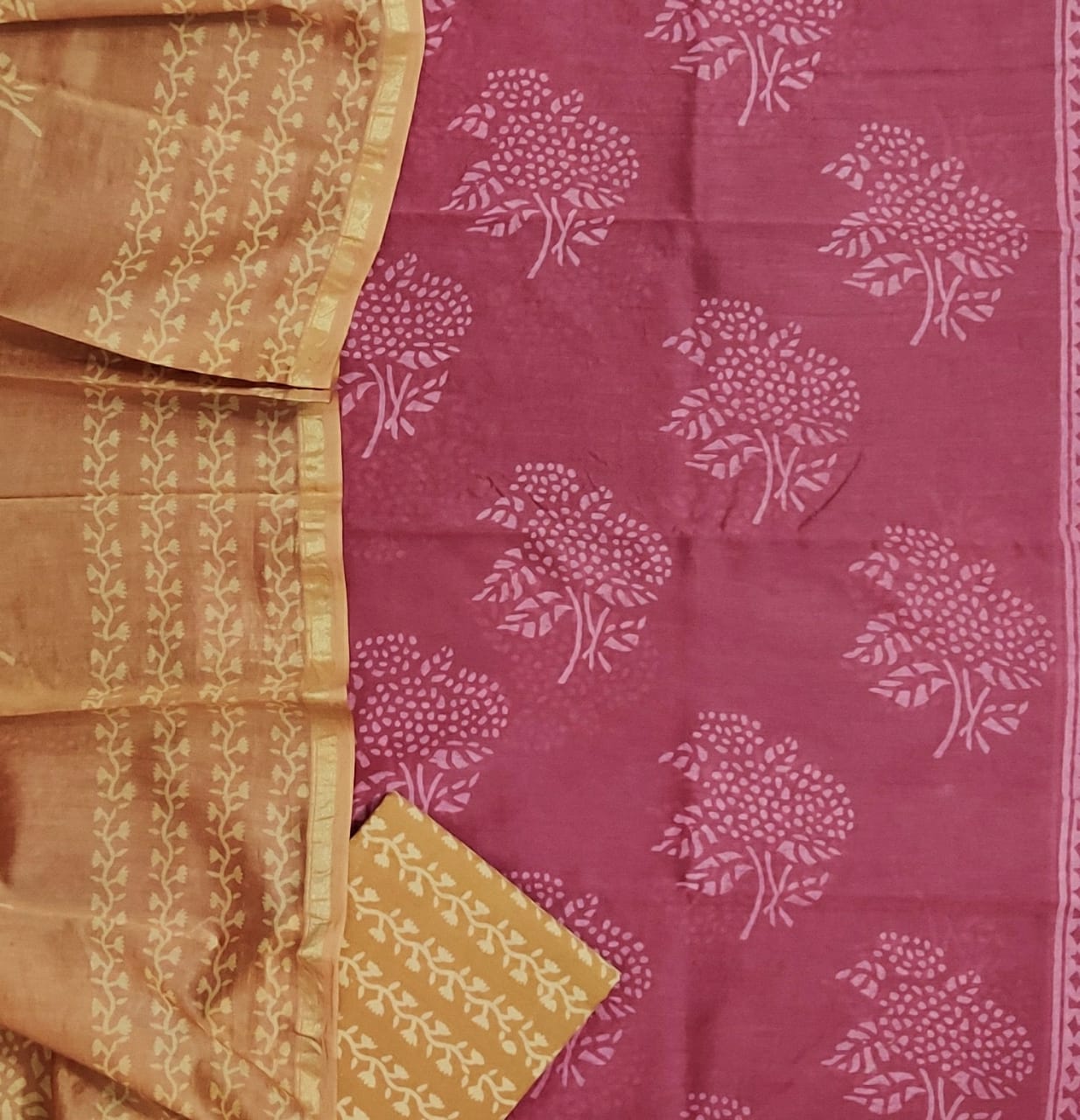 Chanderi silk dress materials