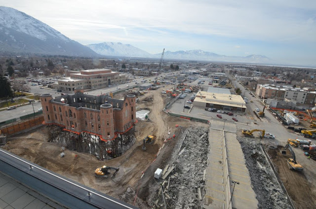 New Temple in Provo: Aerial Views and Garage Demolition