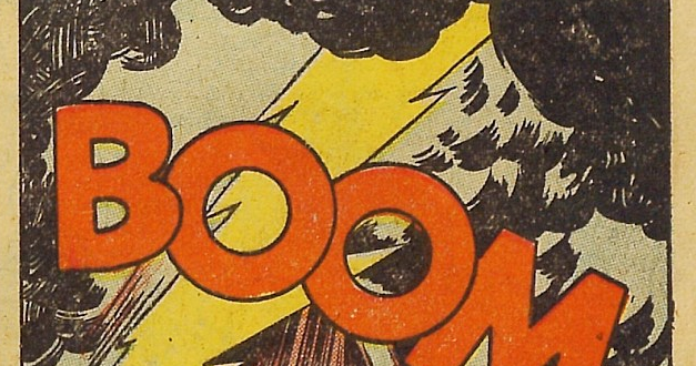 Boom lightning comic book sound effect