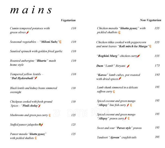 .: Supper at the Bombay Brasserie, The Taj, Cape Town