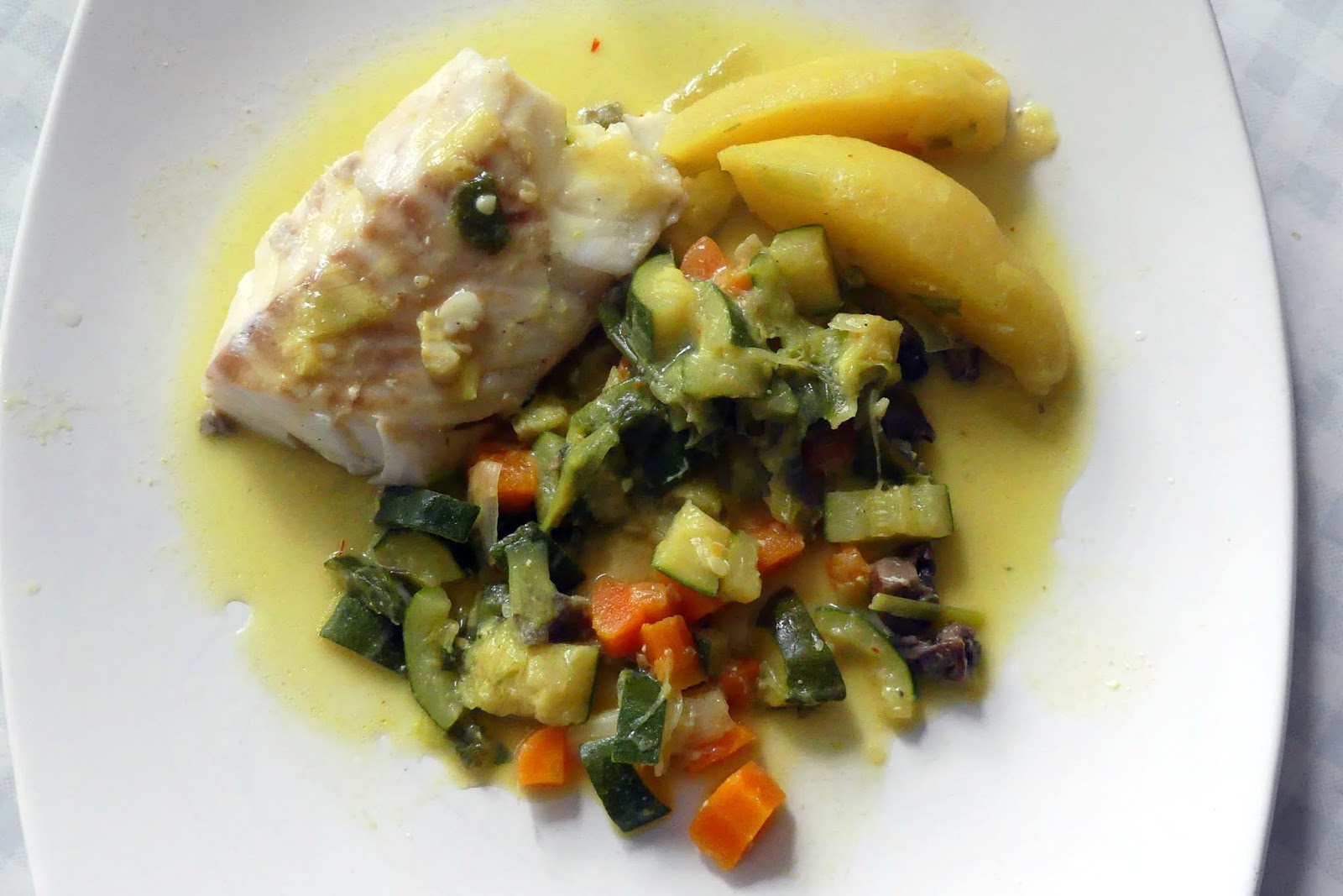 Et si on déjeunait ensemble: Poisson aux petits légumes et safran