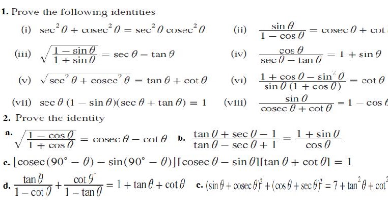 CBSE TEST PAPER MATHEMATICS (Class-10) TRIGONOMETRY | CBSE ADDA
