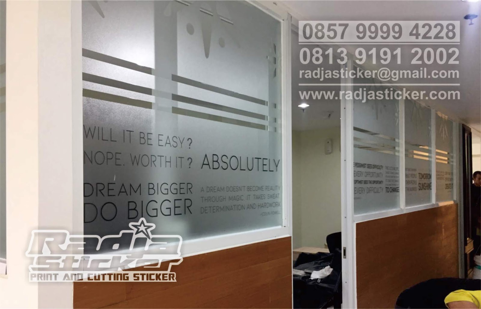 Stiker Kaca J Walk | Stiker Kaca Sandblast | Stiker Kaca Kantor | Jasa ...