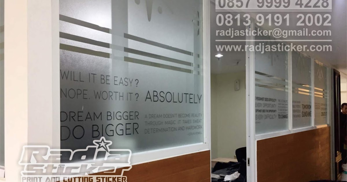Stiker Kaca J Walk | Stiker Kaca Sandblast | Stiker Kaca Kantor | Jasa ...