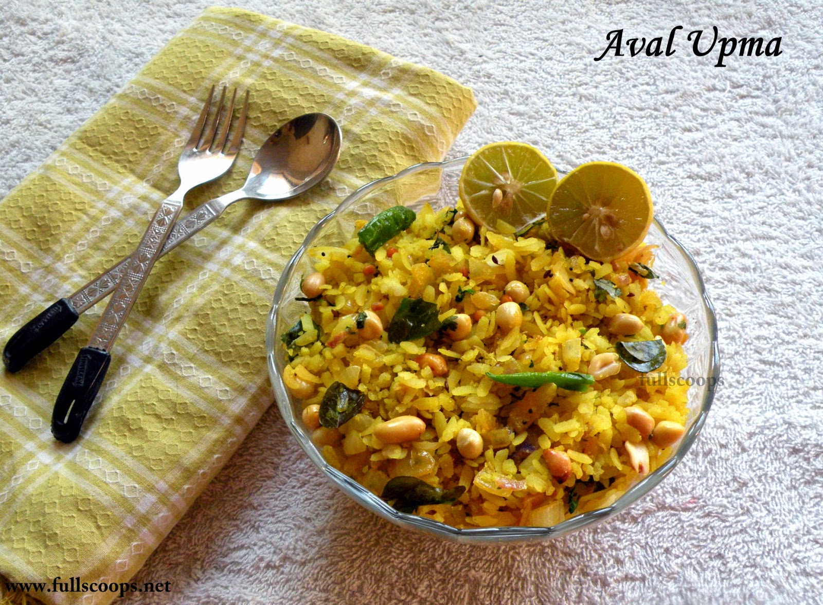 Aval Upma / Poha Upma / Flattened Rice Upma ~ Full Scoops - A food blog ...