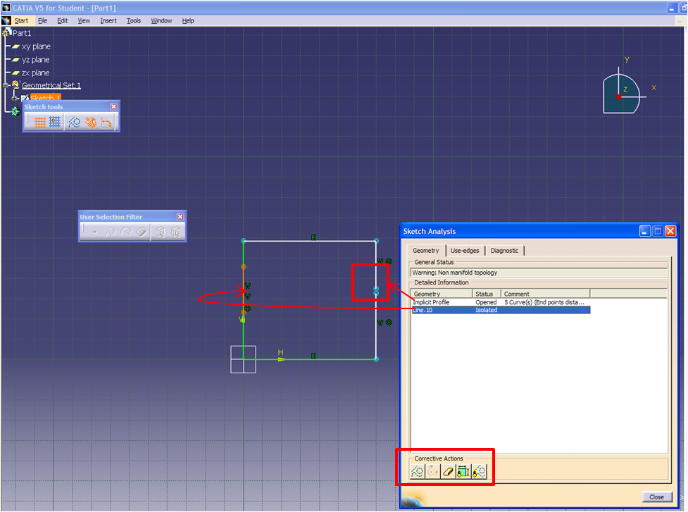 my catia V5: CATIA V5 tips #1 Analysis your sketch