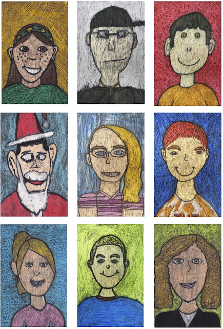 The Rolling Artroom: Self Portraits 4th-6th Grade