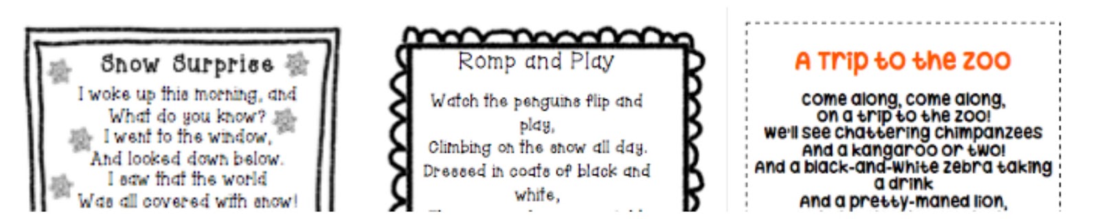 The Very Busy Kindergarten: Poetry Basket