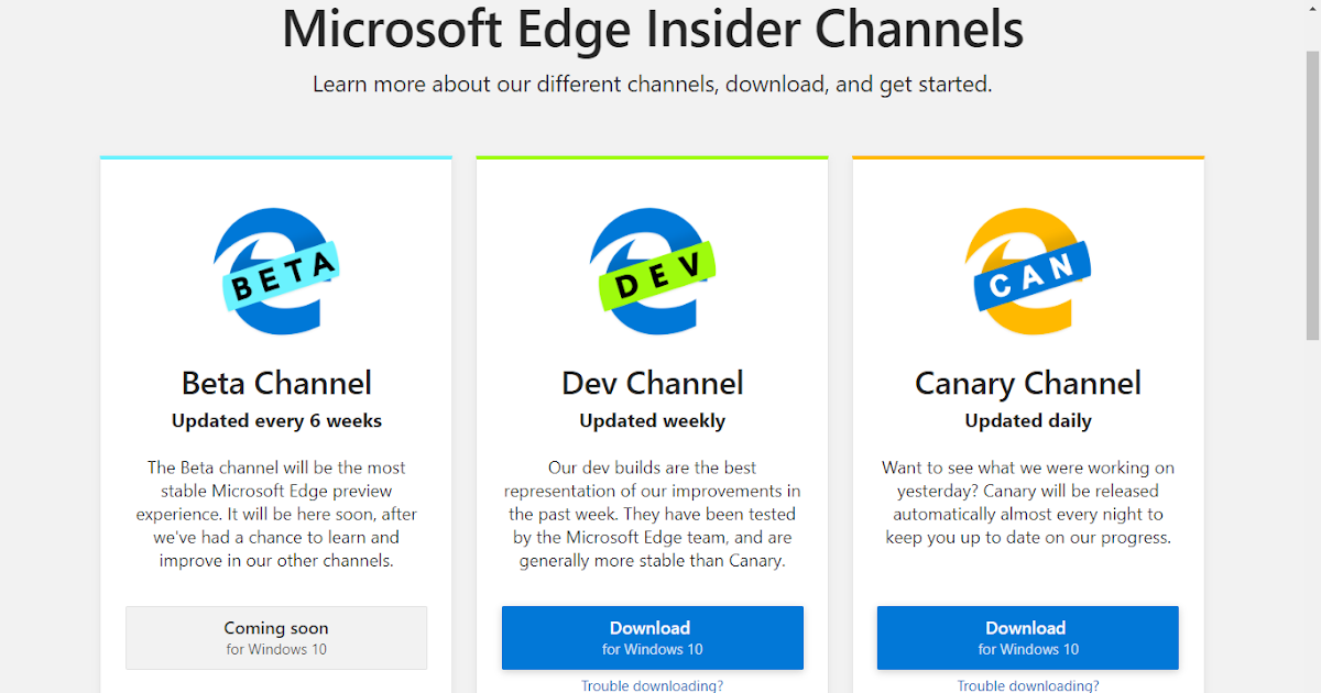 Download nuovo Microsoft Edge Chromium-based