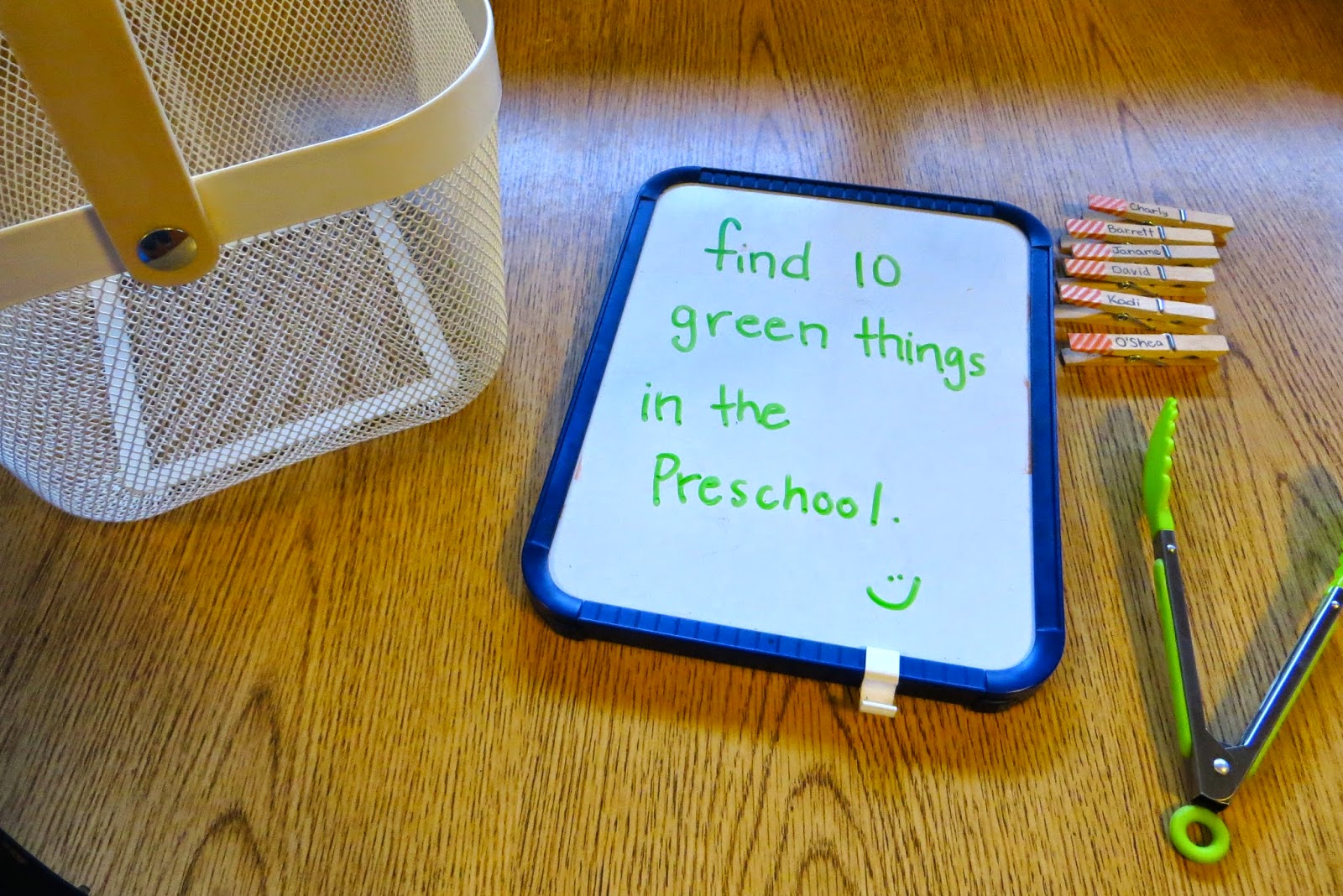 Ms. Sara's Preschool Blog: Learning Station - Green Things