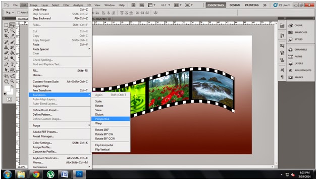 3D Film Roll Eeffect Using Photoshop